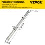 VEVOR Linear Rail SBR16-1500mm 2PCs Linear Rail Shaft Rod W/ 4 SBR16UU ...