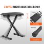 VEVOR Piano Keyboard Stand and Bench Set, Z Style, Heavy-Duty Digital Piano Music Stand and Seat ...