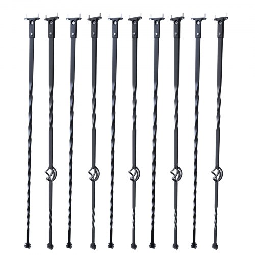 VEVOR Staircase Metal Balusters, 44'' x 1/2" Galvanized Steel ...