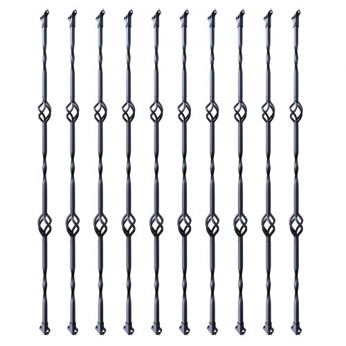 VEVOR Staircase Metal Balusters, 44'' x 1/2" Galvanized Steel ...