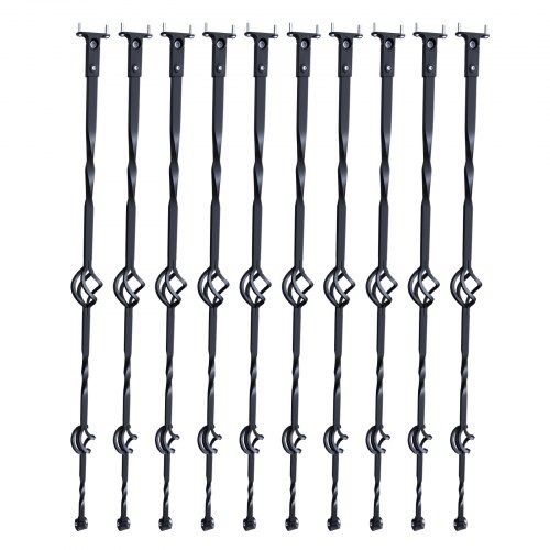 VEVOR Staircase Metal Balusters, 44'' x 1/2" Galvanized Steel ...