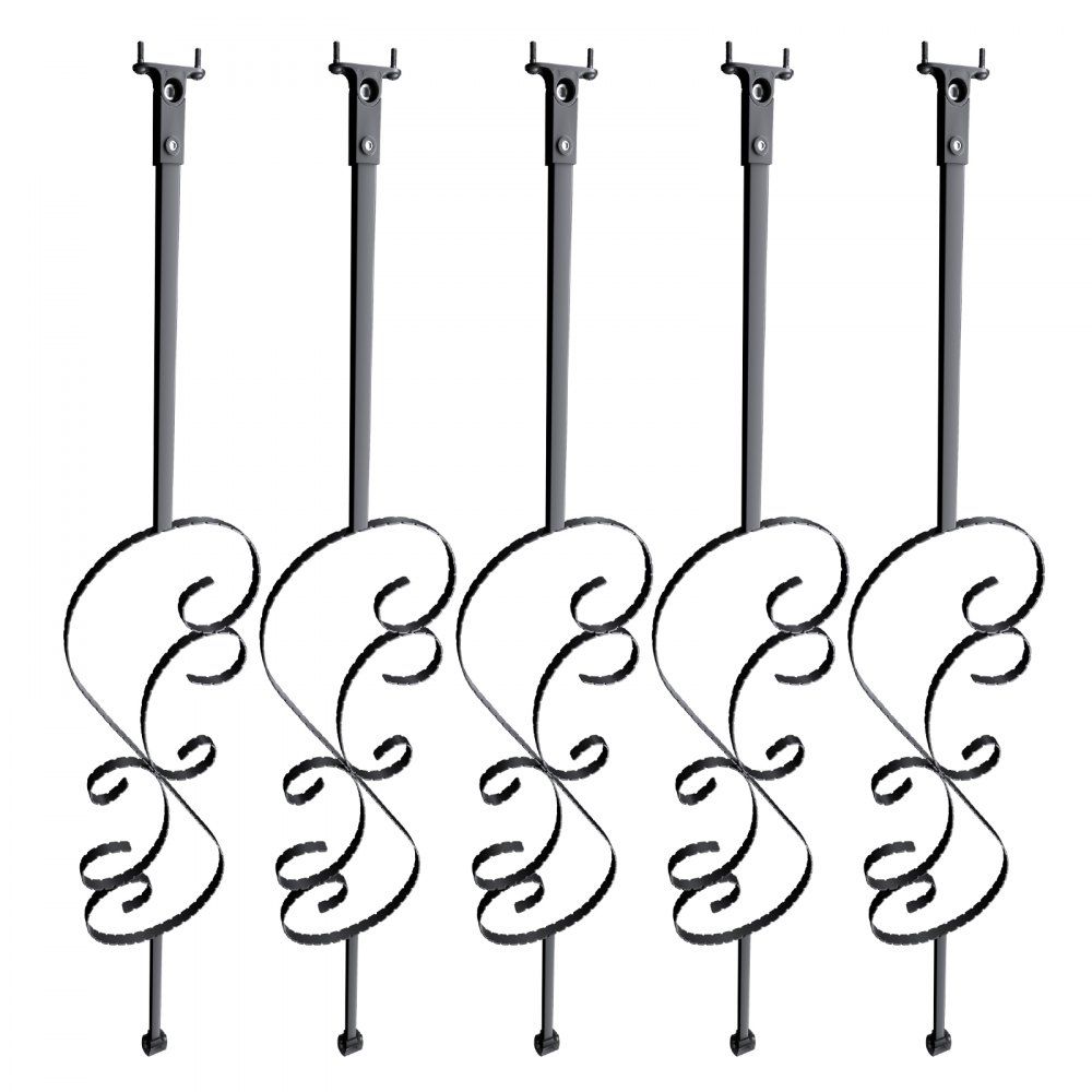 VEVOR Staircase Metal Balusters, 44'' x 1/2" Galvanized Steel ...