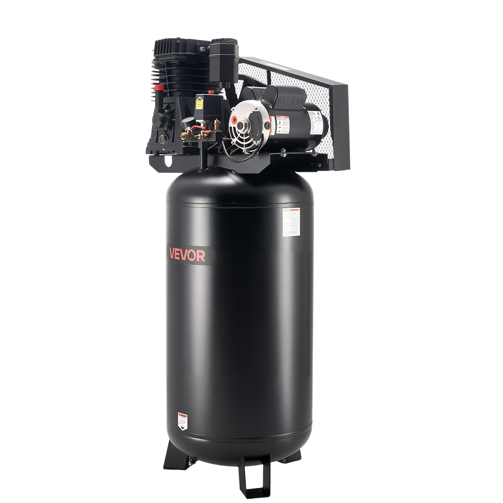 VEVOR 60 Gallons Heavy-Duty Air Compressor, 5HP 12 SCFM at 90PSI Air ...