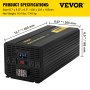 VEVOR Power Inverter, 5000W Modified Sine Wave Inverter, DC 48V to AC ...