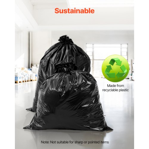 VEVOR Contractor Trash Bags, 40-45 Gallon Heavy Duty Contractor Trash ...