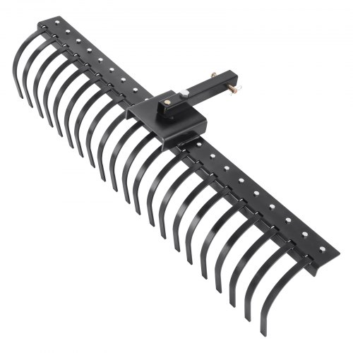 VEVOR Tow Behind Landscape Rake, 60" Tow Dethatcher with 21 Steel Coil ...