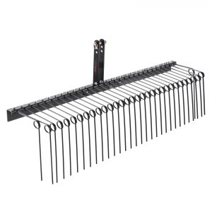 VEVOR Tow Behind Landscape Rake, 72" Tow Dethatcher with 32 Steel Tines ...