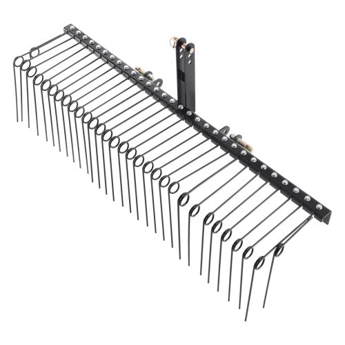 VEVOR Tow Behind Landscape Rake, 72" Tow Dethatcher with 32 Steel Tines ...
