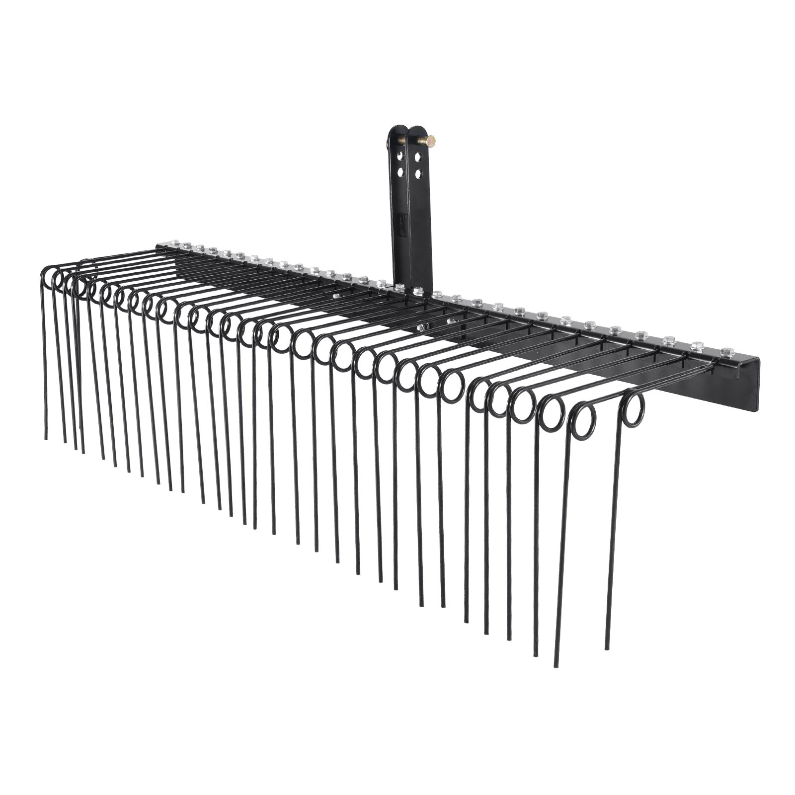 VEVOR Tow Behind Landscape Rake, 1.8m Tow Dethatcher with 32 Steel ...