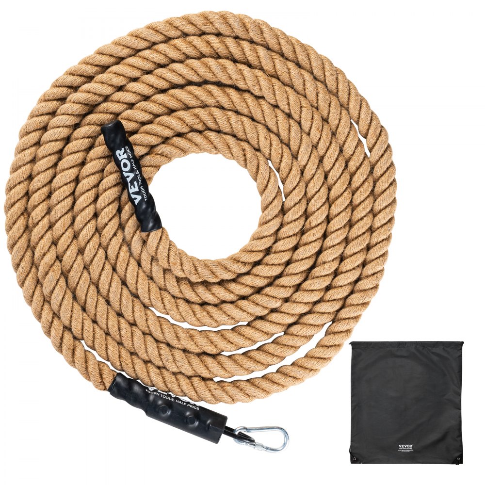 VEVOR 1.5"x20FT Gym Climbing Rope Fitness Strength Training Rope Home ...