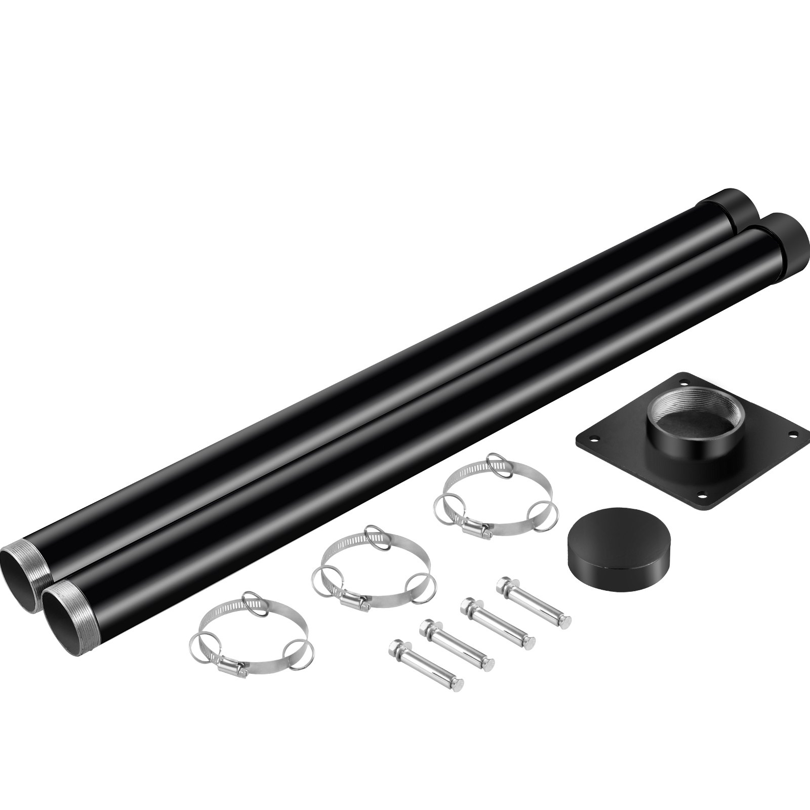 VEVOR Sun Shade Post, 85" Shade Sail Post, 3" Diameter Sail Pole, Steel ...