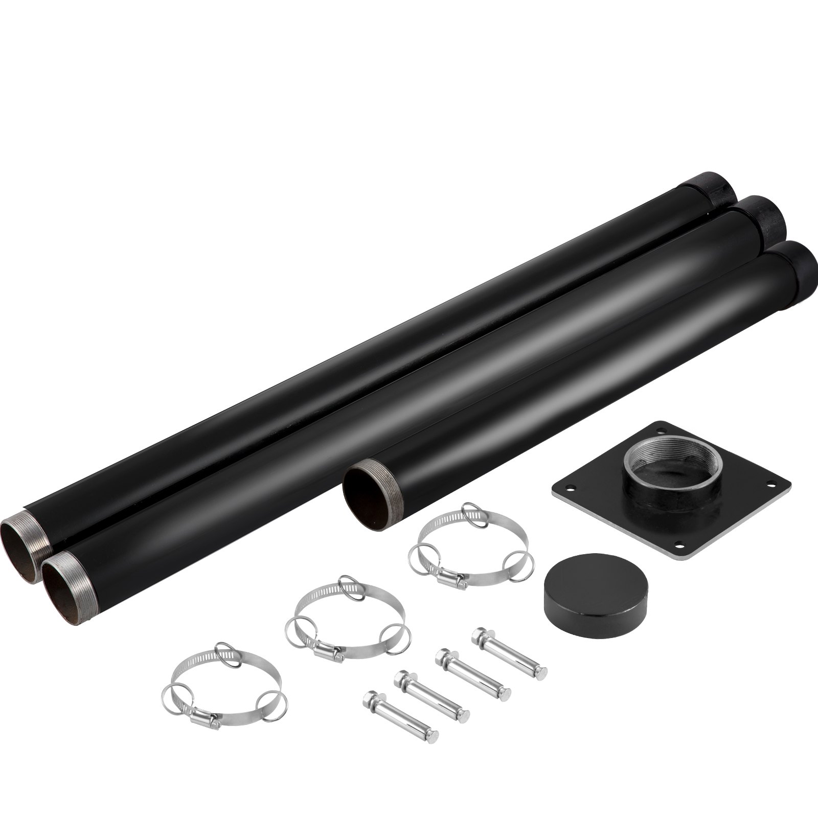 VEVOR Sun Shade Post, 114" Shade Sail Post, 3" Diameter Sail Pole ...