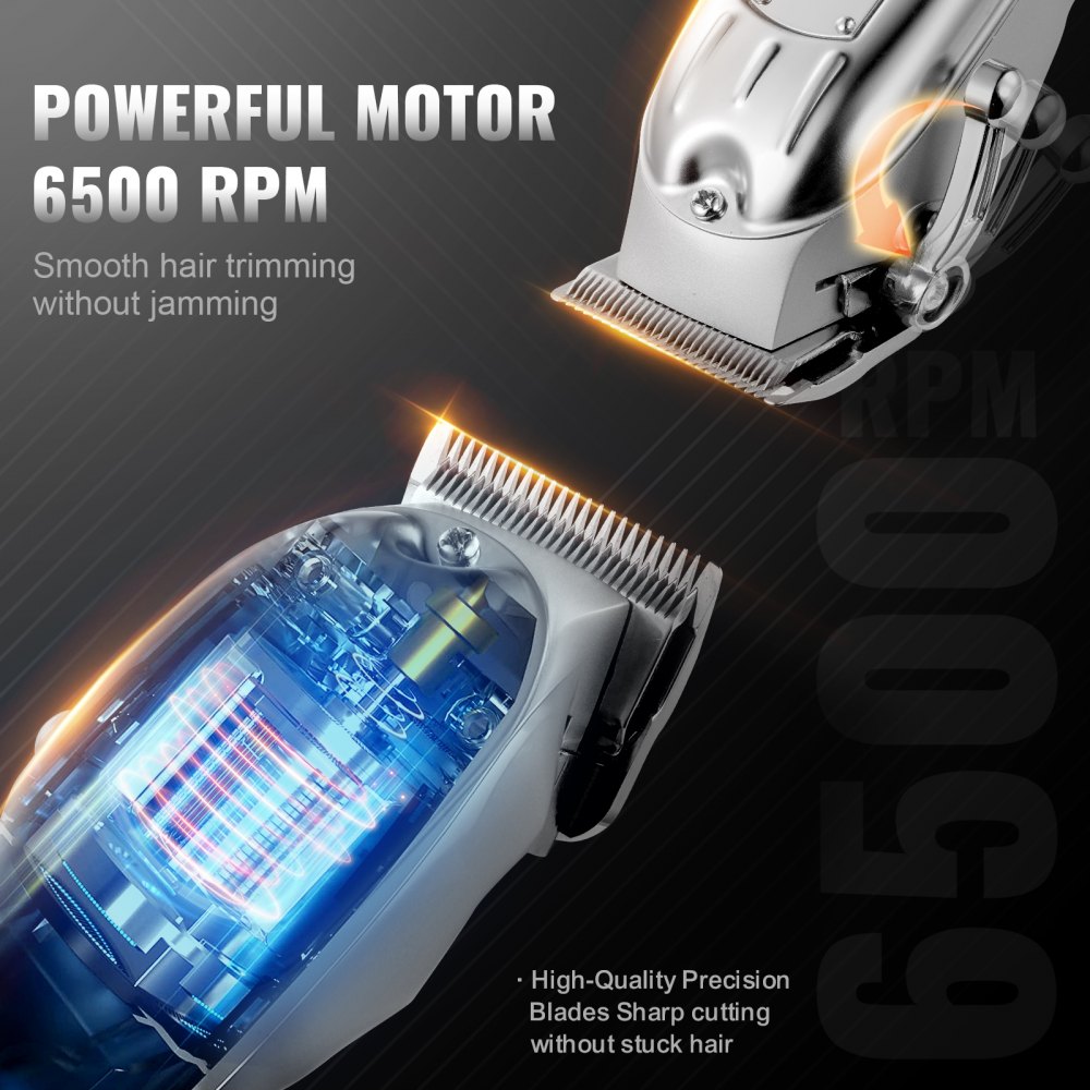 VEVOR Professional Hair Clipper for Men Cordless Barber Clipper and ...