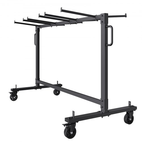 VEVOR Folding Chair Cart, Single Layer Mobile Stackable Chair Dolly ...