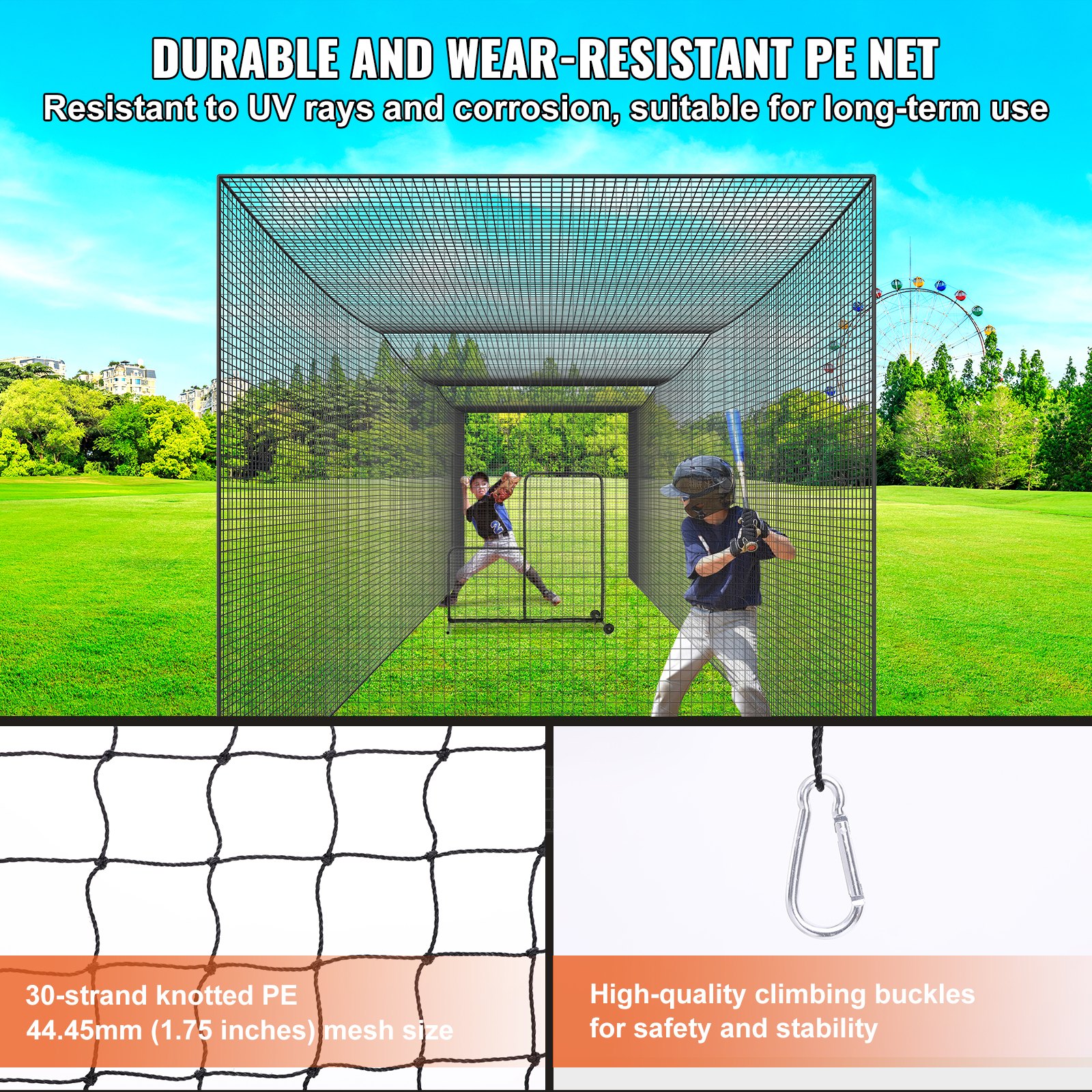 VEVOR Baseball Batting Netting, Professional Softball Baseball Batting ...