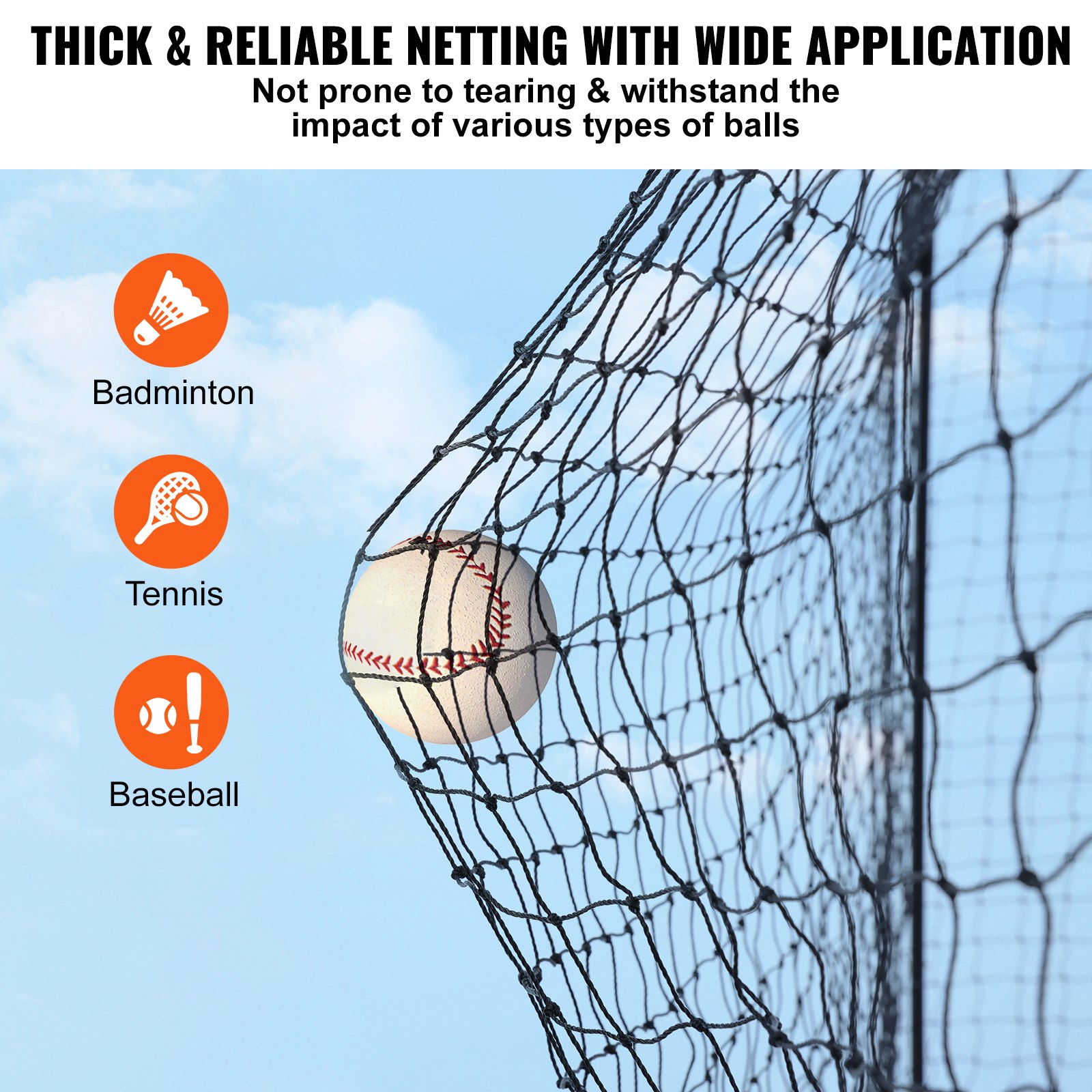 VEVOR Baseball Batting Netting, Professional Softball Baseball Batting ...