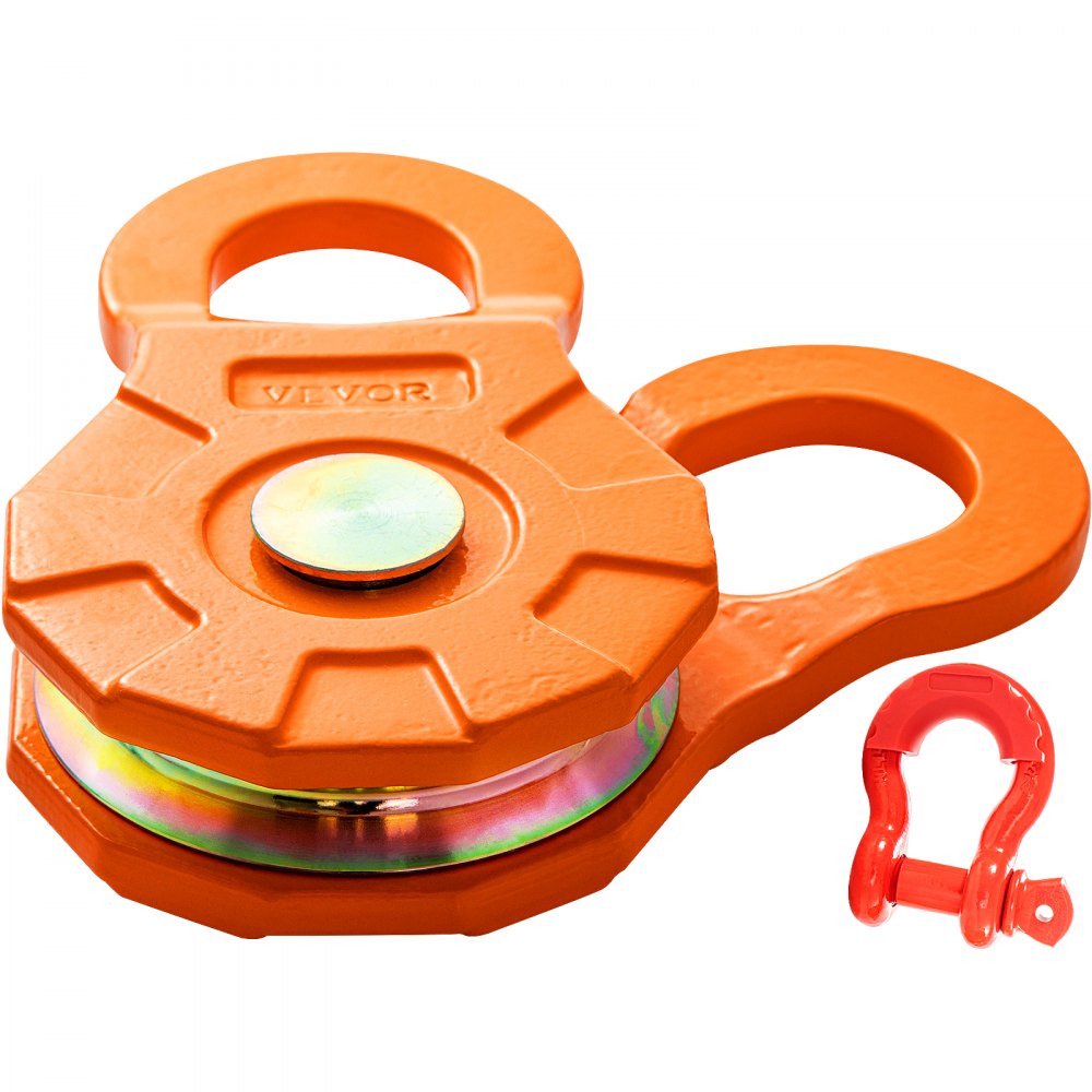 VEVOR Snatch Block, 11T/25,000 LBS Working Load Limit, Heavy Duty Winch ...
