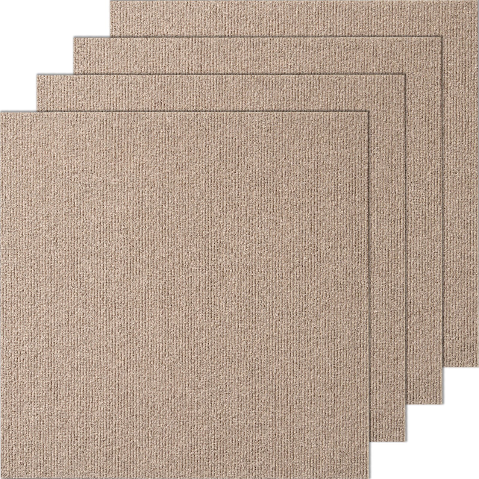 VEVOR Carpet Tiles Peel and Stick, 18” x 18” Squares Self Adhesive ...