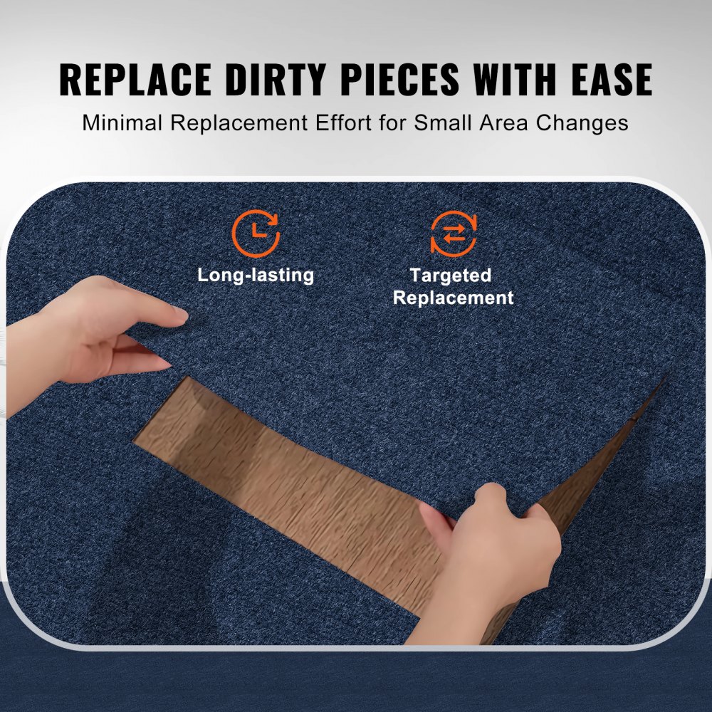 VEVOR Carpet Tiles Peel and Stick, 24” x 24” Squares Self Adhesive ...
