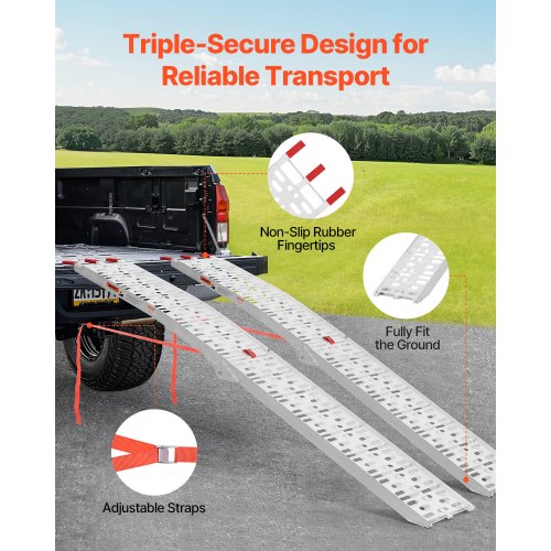 1500 lbs Aluminum Ramps 2Pcs Heavy-duty Loading Ramps with Handles ...