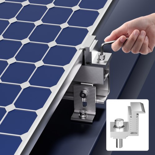 VEVOR Solar Panel Z Mounting Bracket 35-50mm Adjustable Bracket End ...