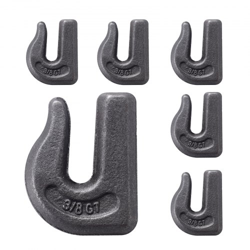 VEVOR Weld-on Grab Chain Hooks 3/8" Tow Hook G70 Forged Steel Tractor ...
