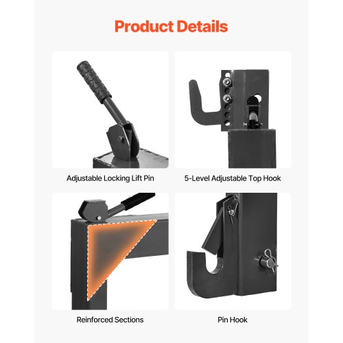 3-Point Quick Hitch with 2" Receiver Category 1 & 2 Tractor Hitch ...