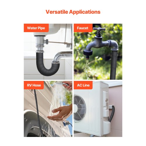 VEVOR Pipe Insulation Wrap 14FT x 2-inch Pipe Insulation Foam Tape Self ...