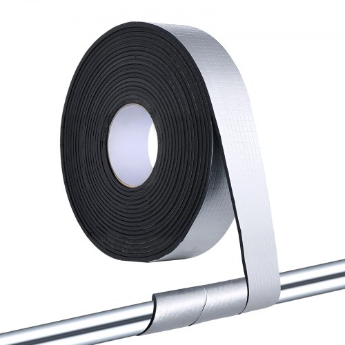 VEVOR Pipe Insulation Wrap 32.8FT x 2 in with Aluminum Foil Layer Self ...