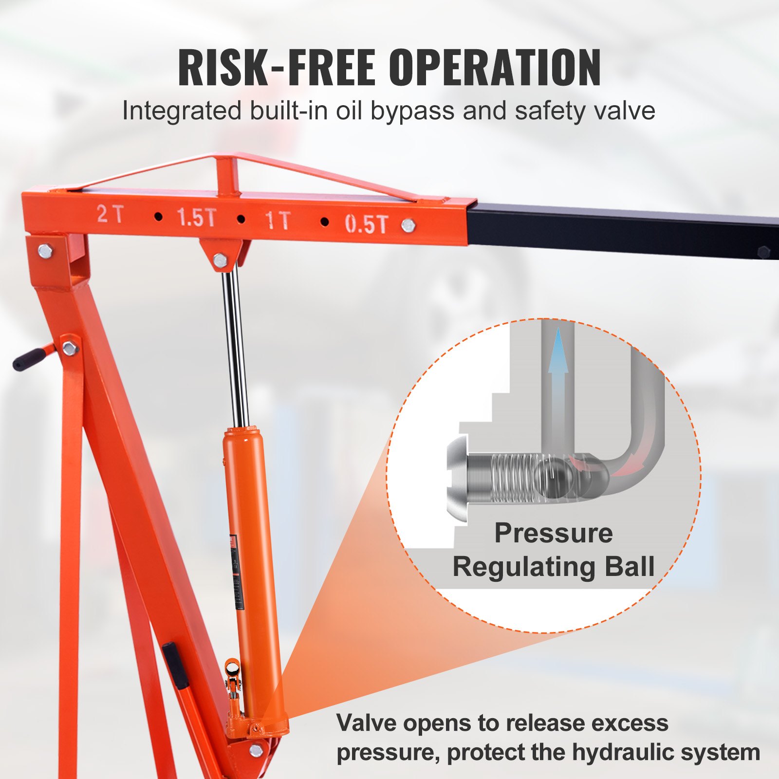 VEVOR Hydraulic Long Ram Jack 8 Ton Clevis Base Engine Hoist Cylinder ...