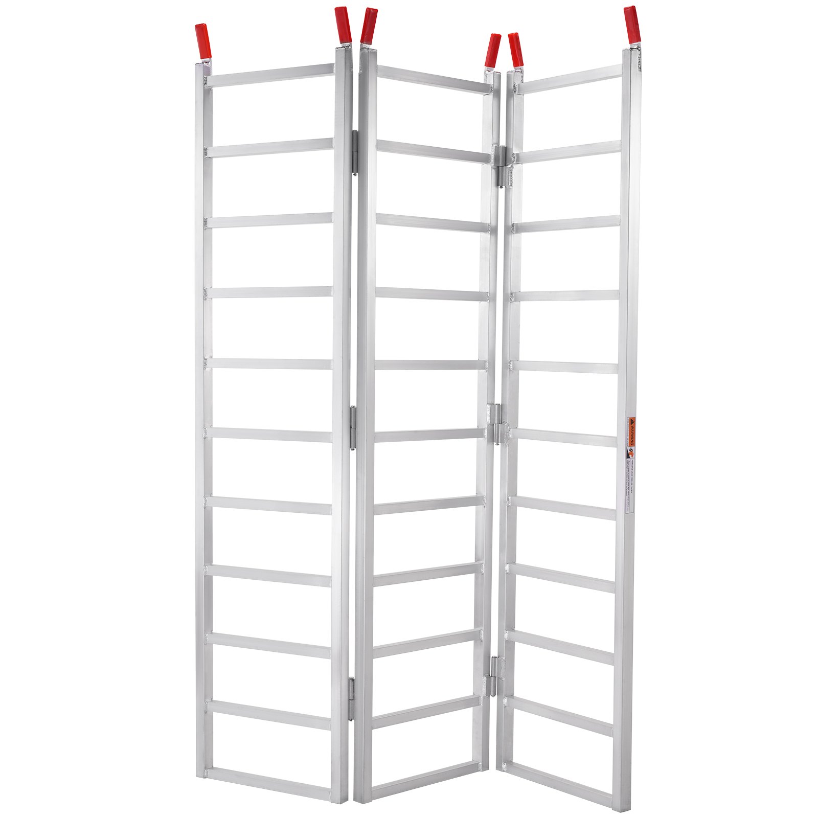 VEVOR Aluminum Ramps, 1500 lbs, Tri-Fold Ramp with Load Straps, Folding ...