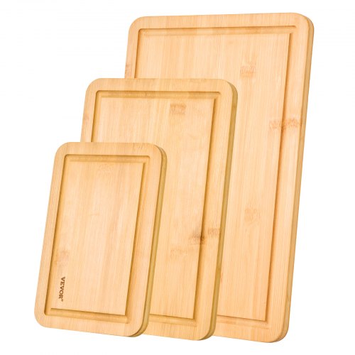 Bamboo Cutting Board Premium Versatile Cut Board with Built-in Handle ...